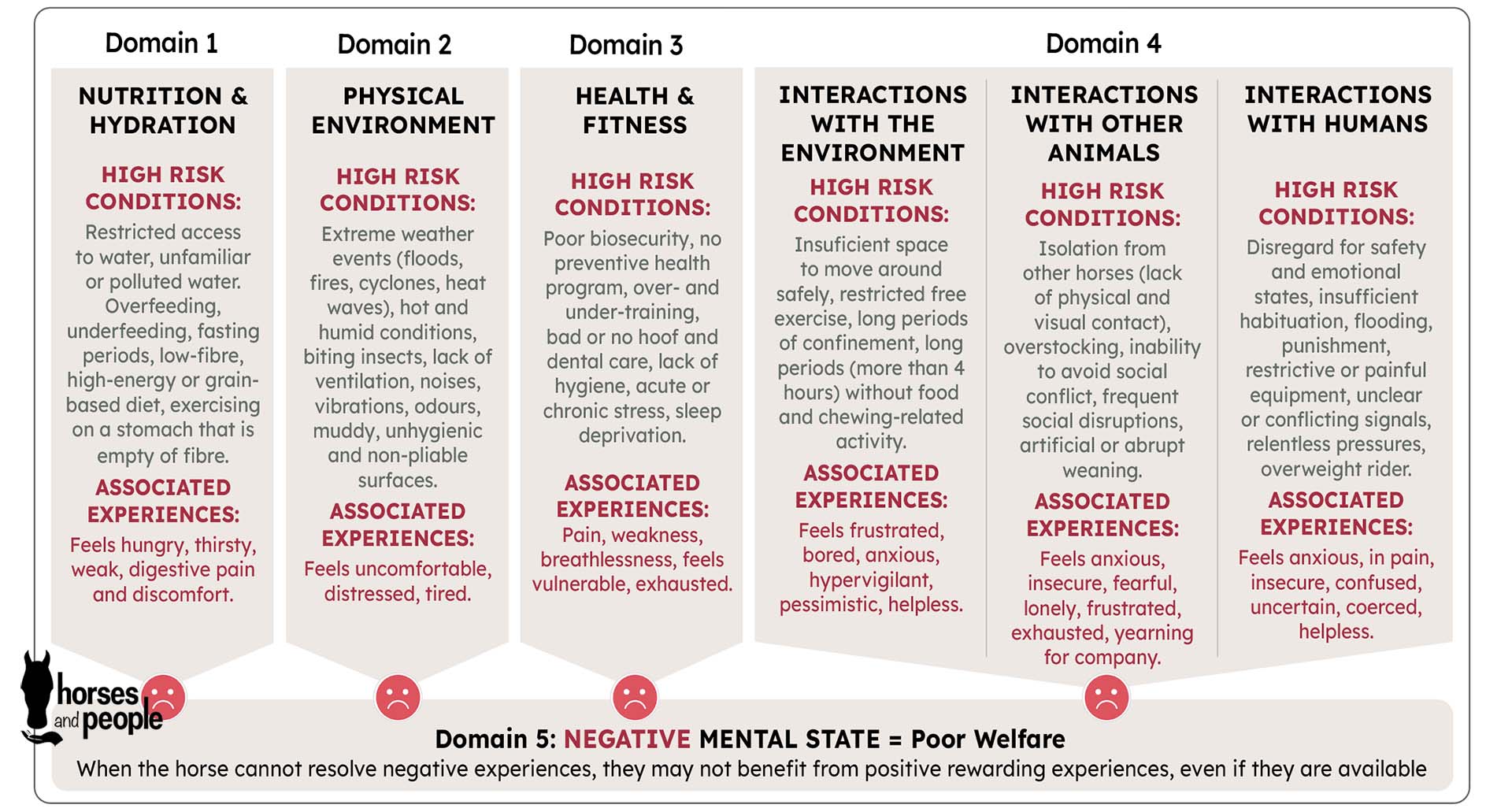 The Five Domains of Horse Welfare